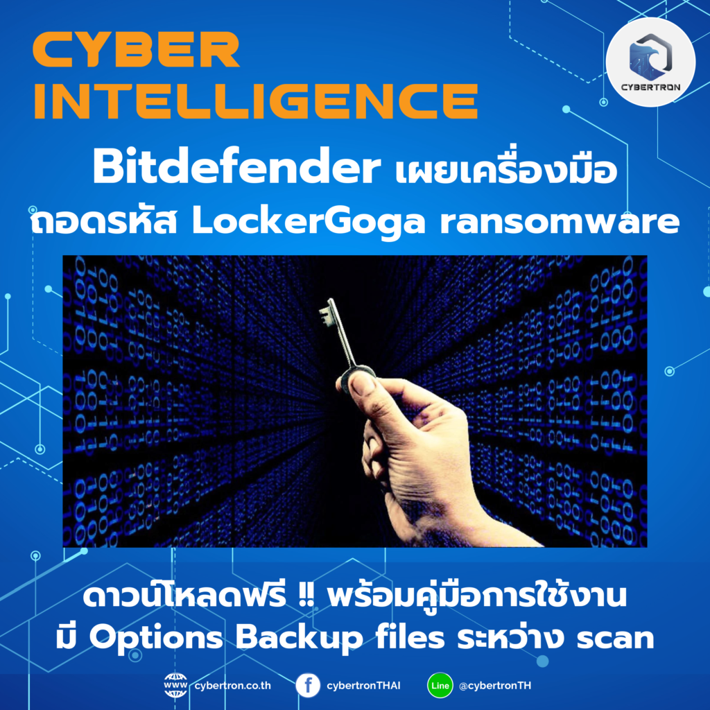 Bitdefender เผยเครื่องมือ ถอดรหัส LockerGoga ransomware - Cybertron