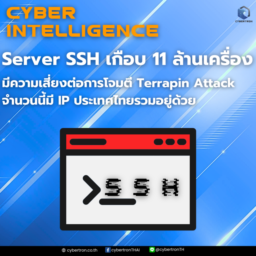 Server SSH เกือบ 11 ล้านเครื่องมีความเสี่ยงต่อการโจมตี Terrapin Attack จำนวนนี้มี IP ประเทศไทย ...